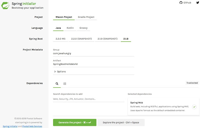 Spring Boot Hello World Example Step by Step using Maven and Eclipse | Java Hungry