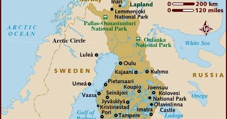 Que ver y hacer en Laponia, mapa