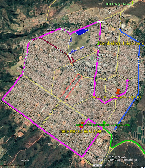 Bordejos no Gama — VI e VII: Quadra 18 Oeste até Feira Permanente do ...