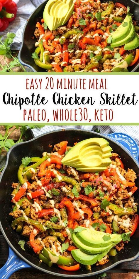Whole30 Chipotle Chicken Skillet (Paleo, Keto, GF) - vegan recipe box