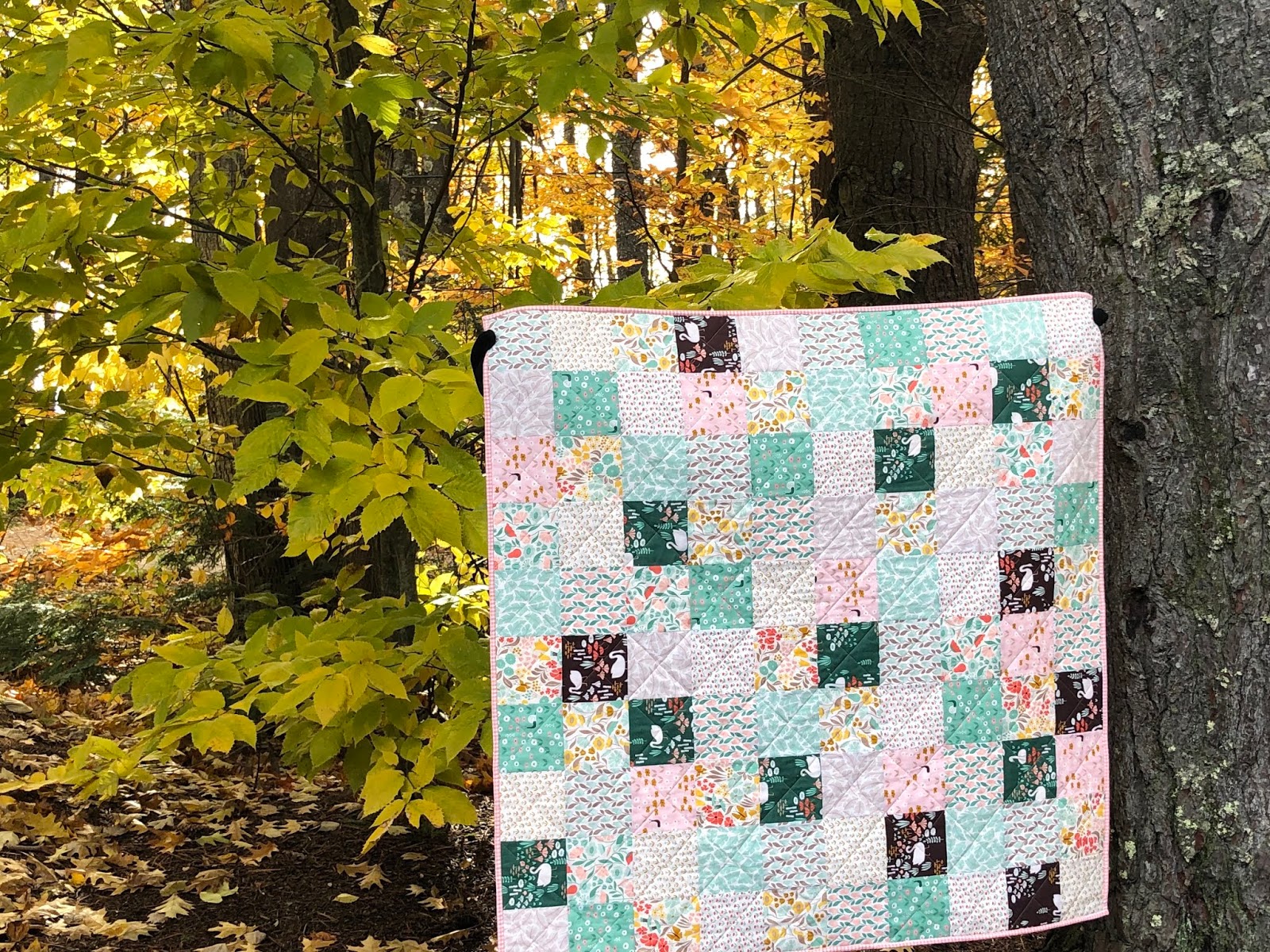 KayakQuilting: Finished - Baby Quilt #1 Simple Patchwork