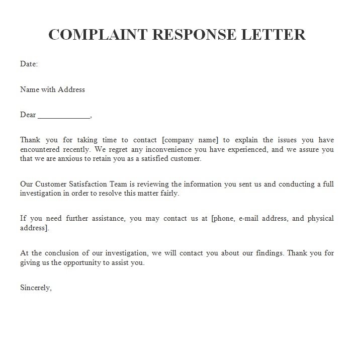 Reply To Patient Complaint Letter Template ~ Resume Letter