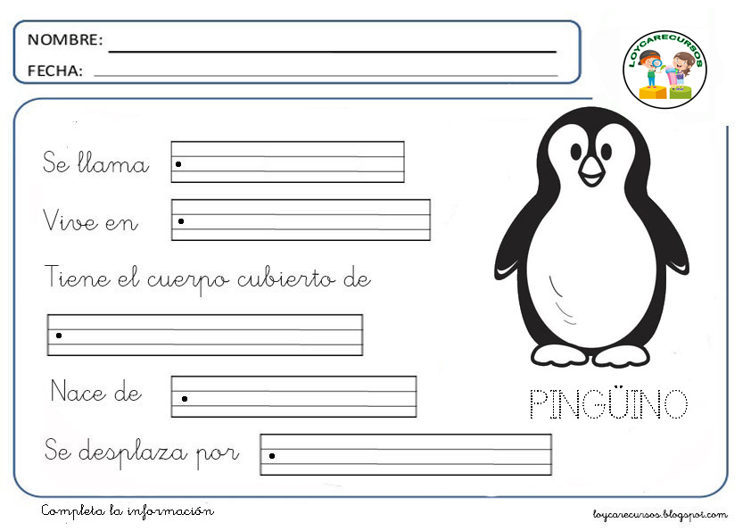 RECURSOS DE EDUCACIÓN INFANTIL: FICHA DE INFORMACIÓN DE ANIMALES