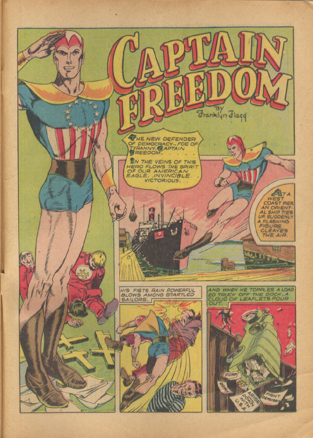Four-Color Shadows: Captain Freedom-Arturo Cazaneuve-1941