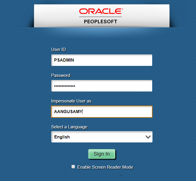 Fluid PSADMIN: User Profile Emulation in PeopleSoft