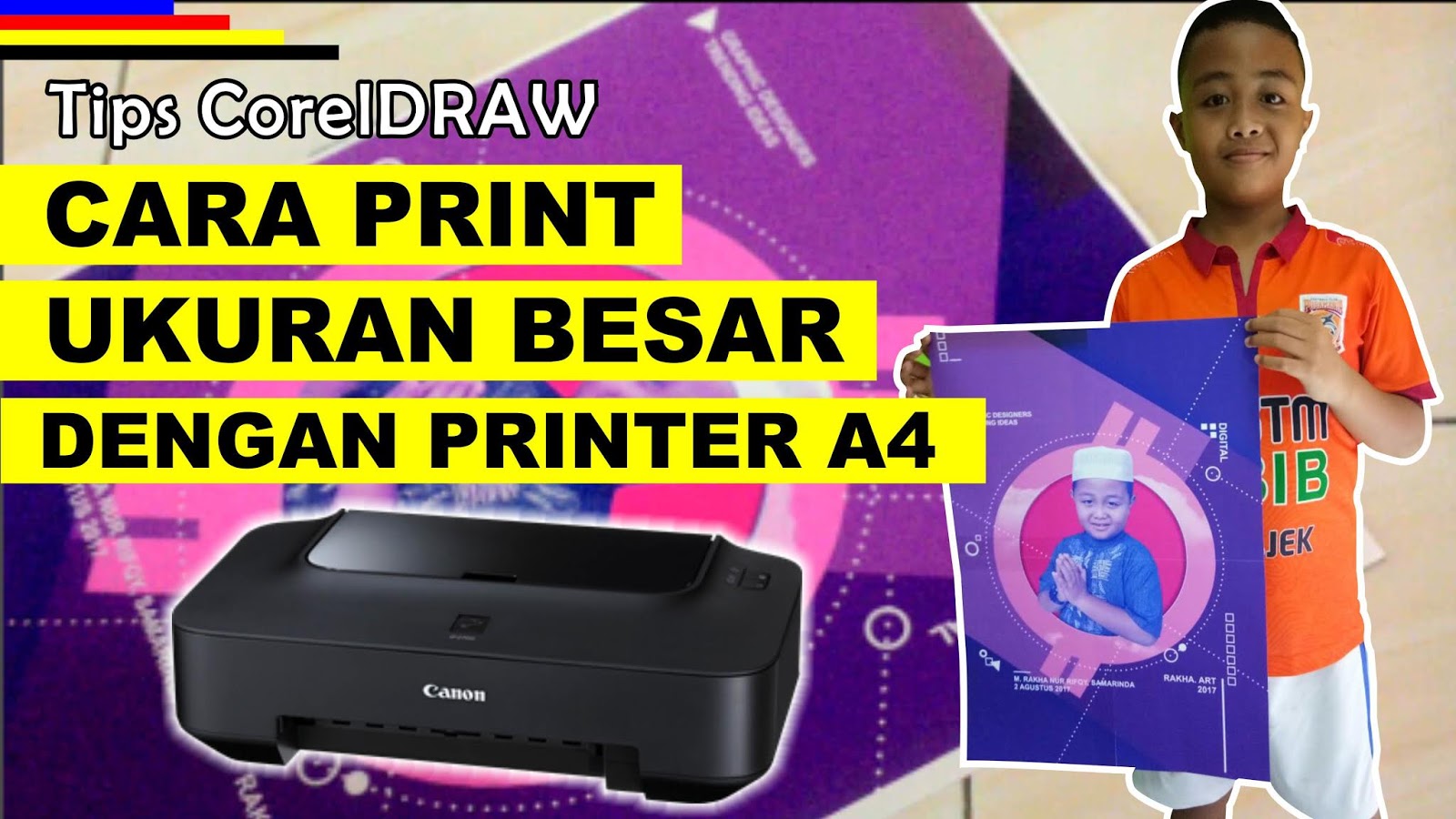 Trik Cara Print Ukuran Besar dengan Printer Kecil (A4) - TUTORiduan.com