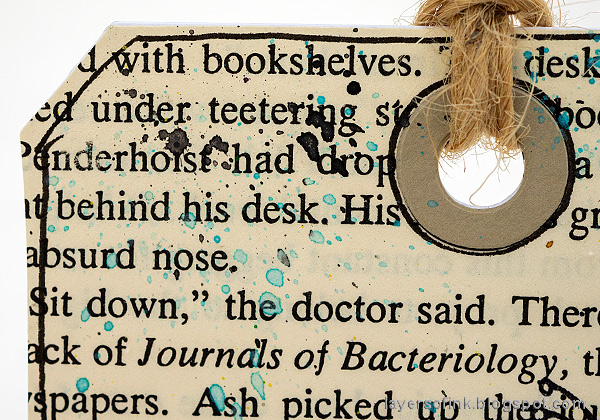 Layers of ink: Watercolor Flowers on Book Paper