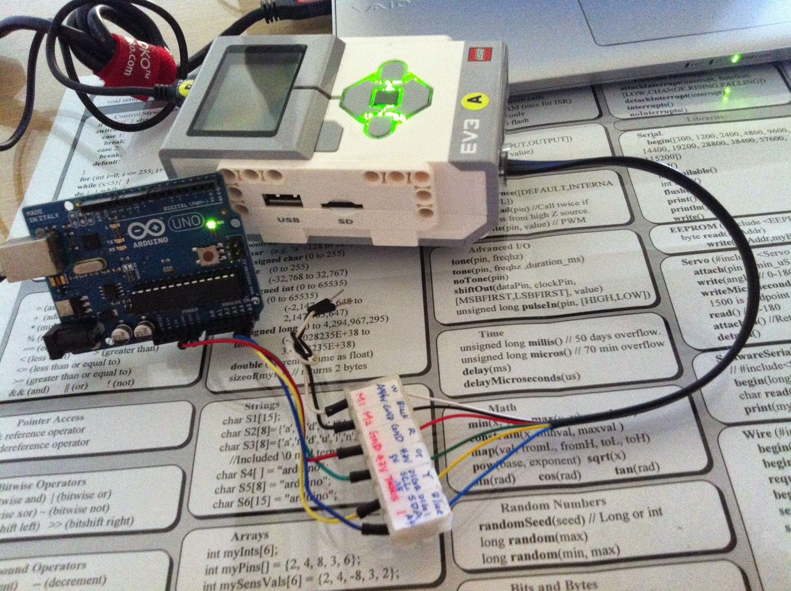CH LEGO BLOG: EV3與Arduino之間的I2C通訊(測試Dexter的EV3_I2C Block) - (II) 測試案例