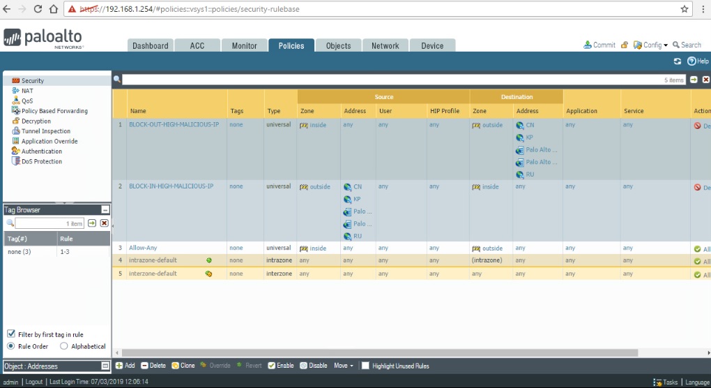 My Cybersecurity Journal: Palo Alto Networks Firewall High Risk and ...