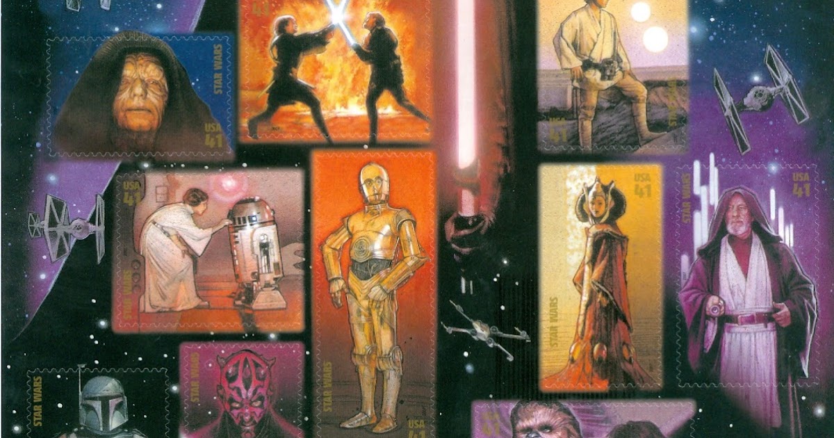 Collection of Stamps and Old Documents: Star Wars Stamp