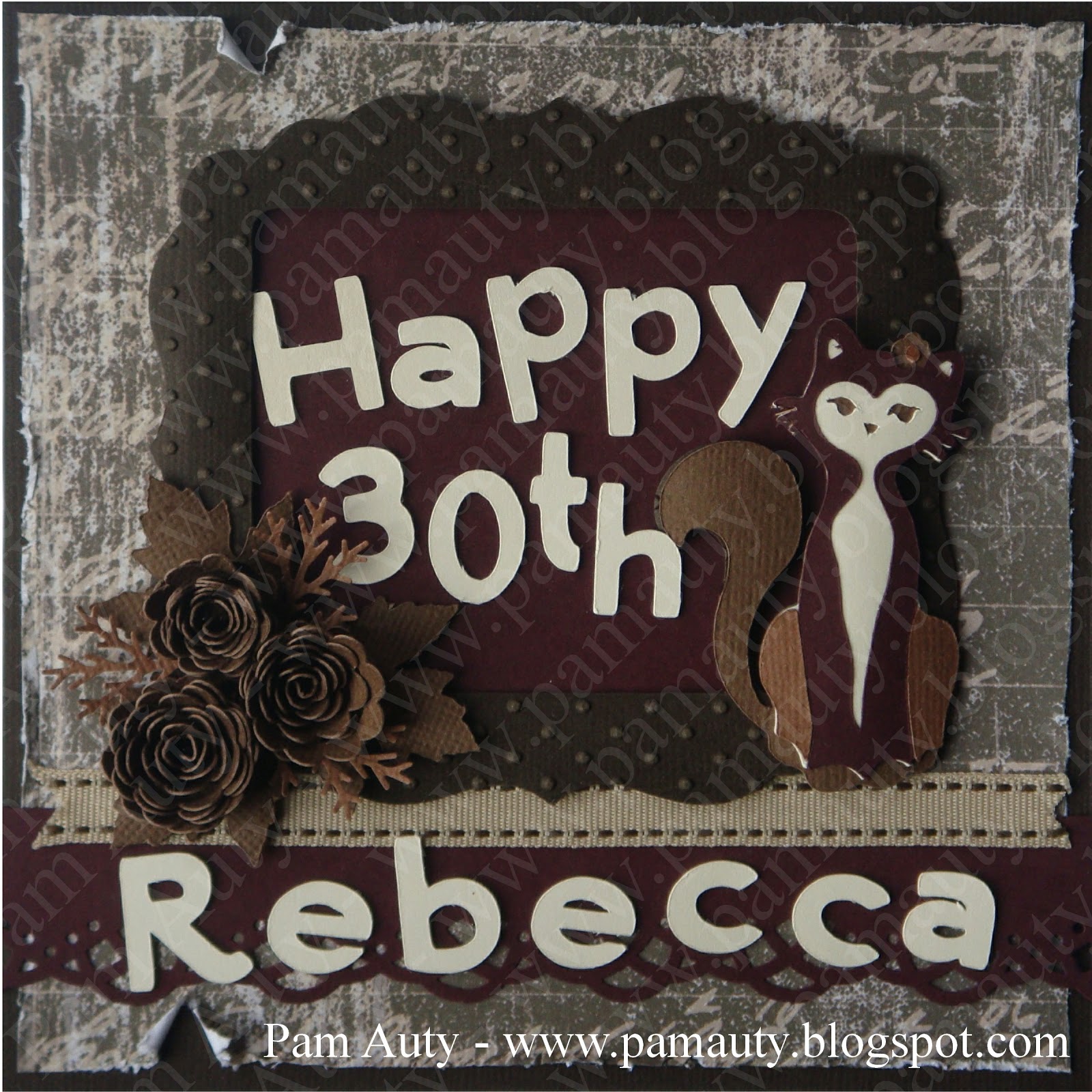 Pam Auty: Cat Frame Birthday Card