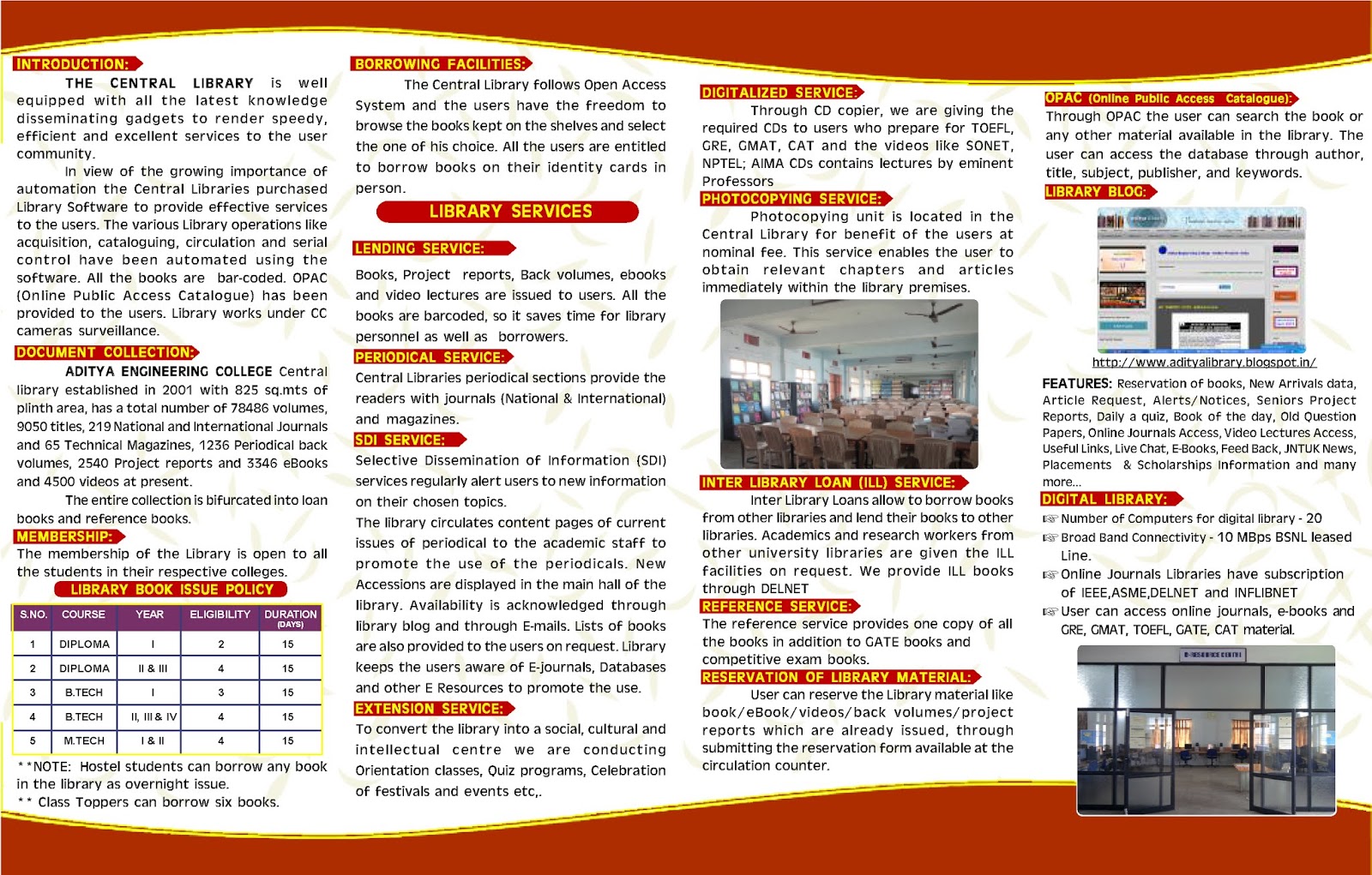 Aditya Library: AEC LIB BROCHURE