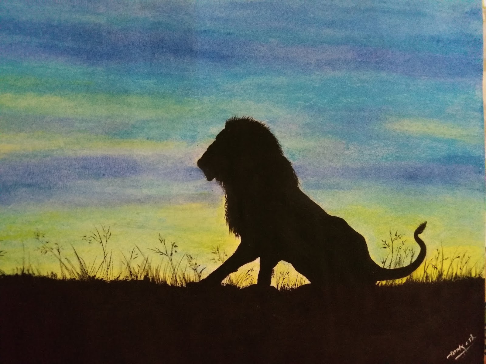 Spare Time Creativity: Shadow Painting - Lion