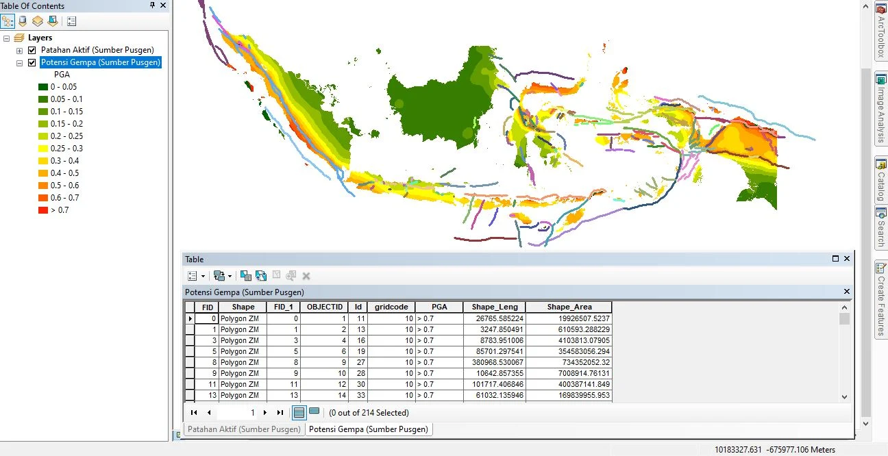 Shapefile (SHP) Peta Zonasi Gempa Seluruh Indonesia - Lapak GIS