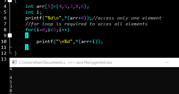 ACCESS ARRAY USING POINTER ACCESS ARRAY USING POINTER