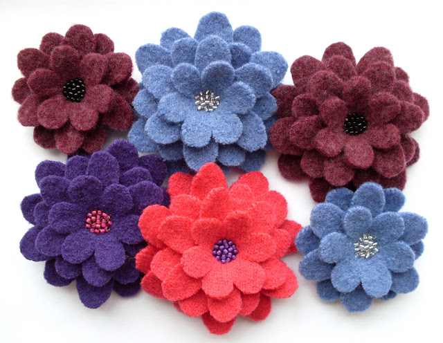 Bugs and Fishes by Lupin: Flexible Felt Flowers Sewing Pattern