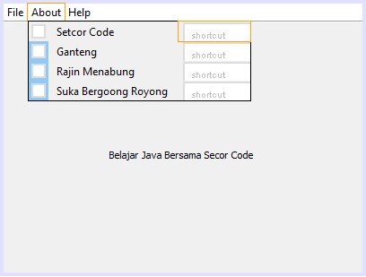 Belajar Java : Penggunaan jMenu, jPopupMenu & jToolBar pada Java | KODE ...