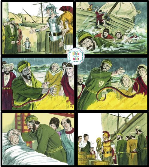 Paul Gets Bit by a Snake on Malta | Bible Fun For Kids