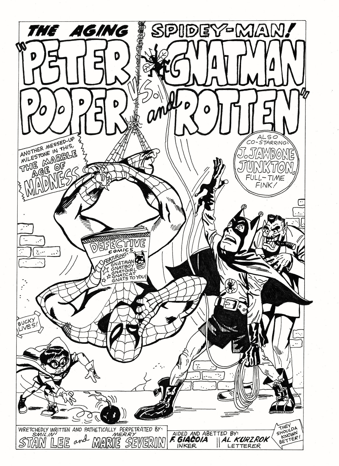 Images Degrading Forever: Spidey-man vs Gnatman and Rotten!