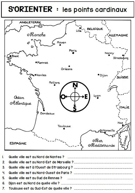 A l'encre violette: LES POINTS CARDINAUX (3)