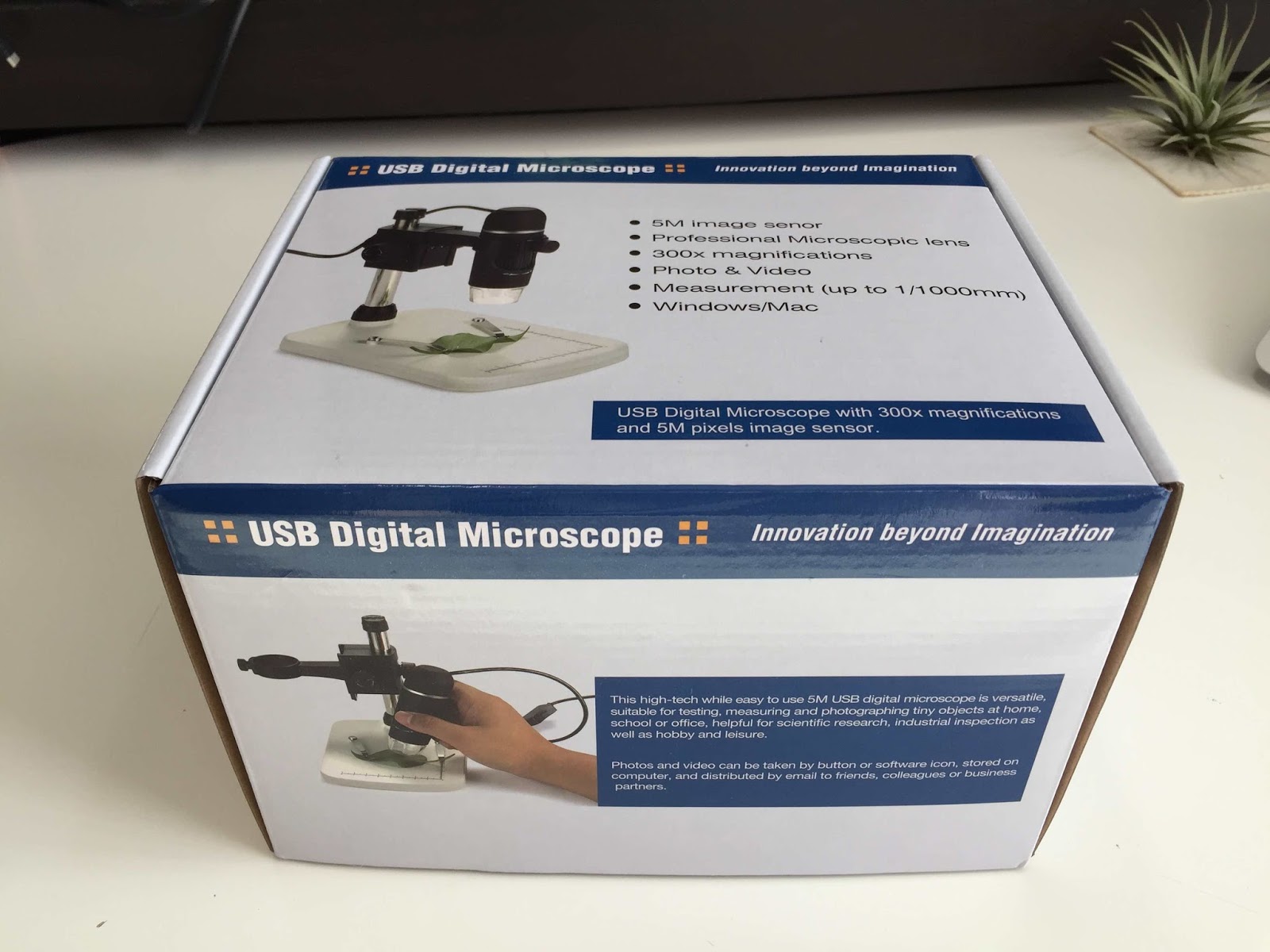 Crenova USB 2.0デジタル顕微鏡、5MPビデオ付き顕微鏡、300倍拡大鏡、カメラ、内視鏡、LEDランプ8個および高さ調節スタンド ...