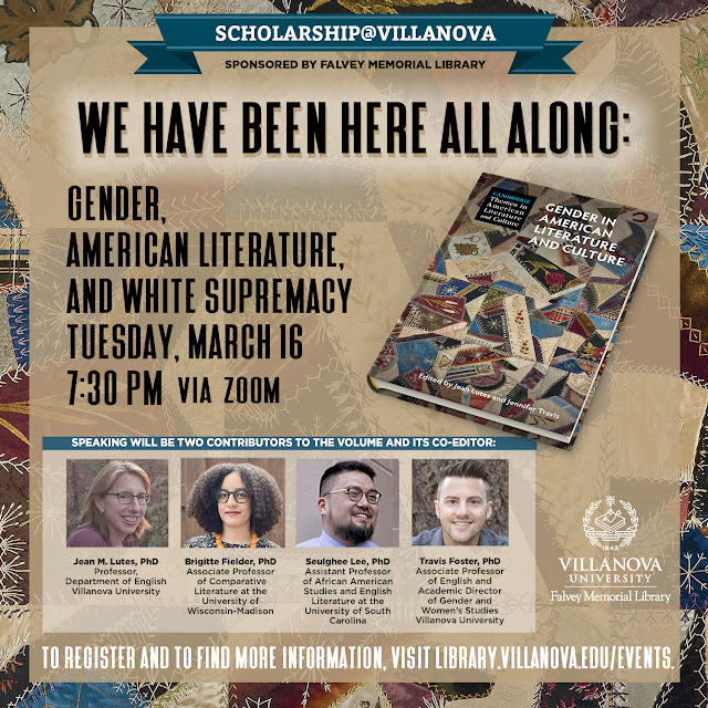 Villanova English: Dr. Jean Lutes and Dr. Travis Foster Discuss Gender ...