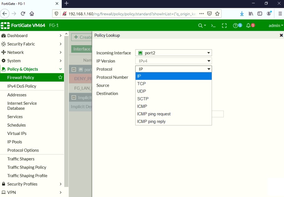 My Cybersecurity Journal: FortiGate Address Object and Firewall Policy