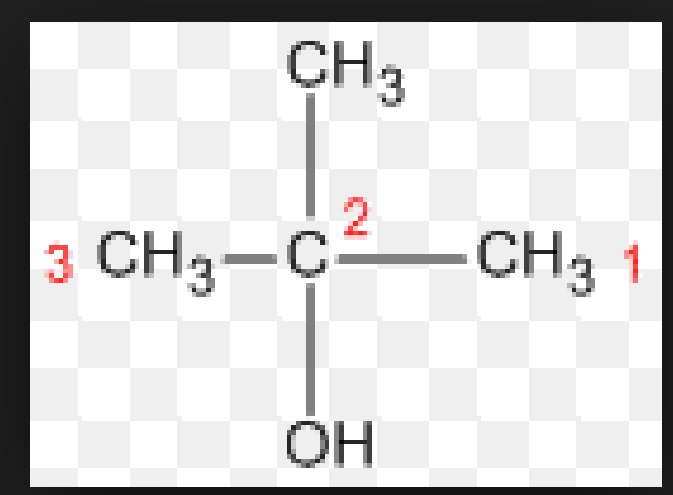 3-butanol ou álcool terc-butílico: álcool terciário,pois o grupo ...