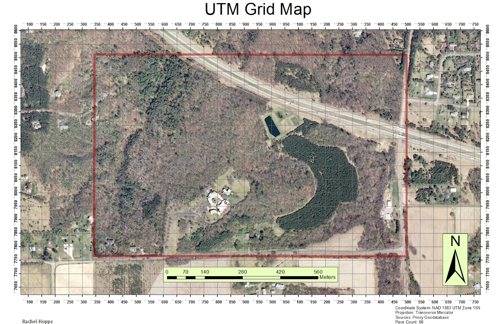 North Forward Mapping: Navigation using UTM coordinate Maps