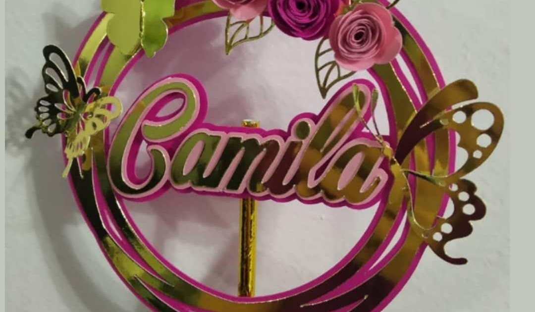 Topper 3D Camila - Mis Toppers Tus Toppers