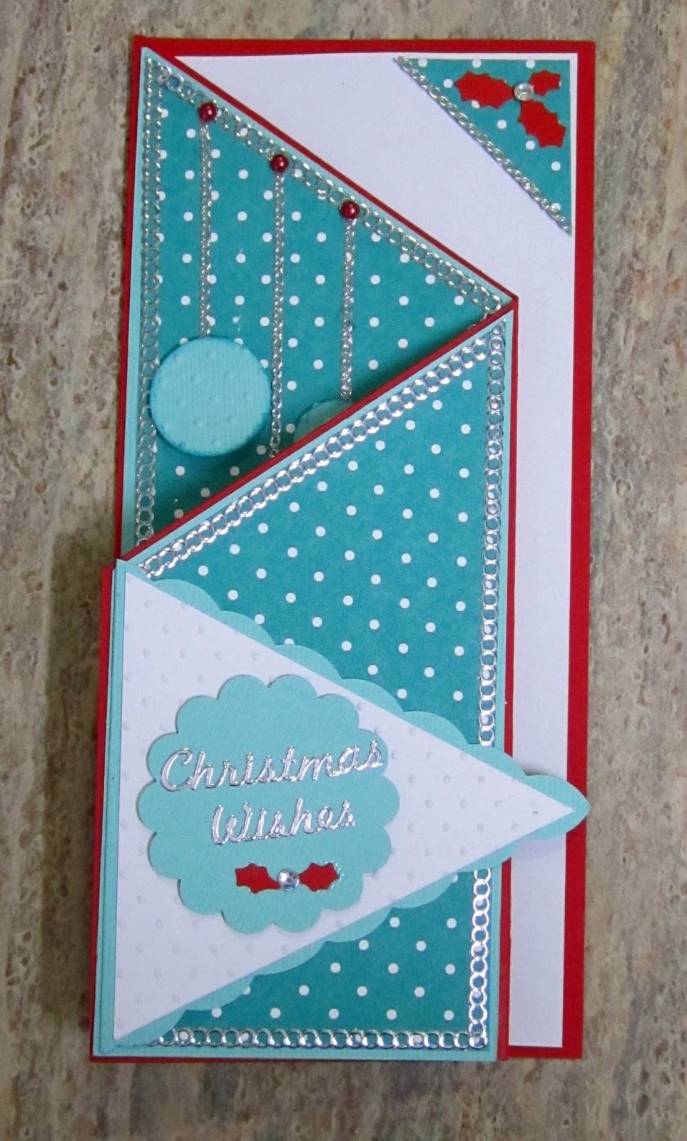 HAND MADE CARDS........ Ideas and Inspiration: Z FOLD CHRISTMAS CARD