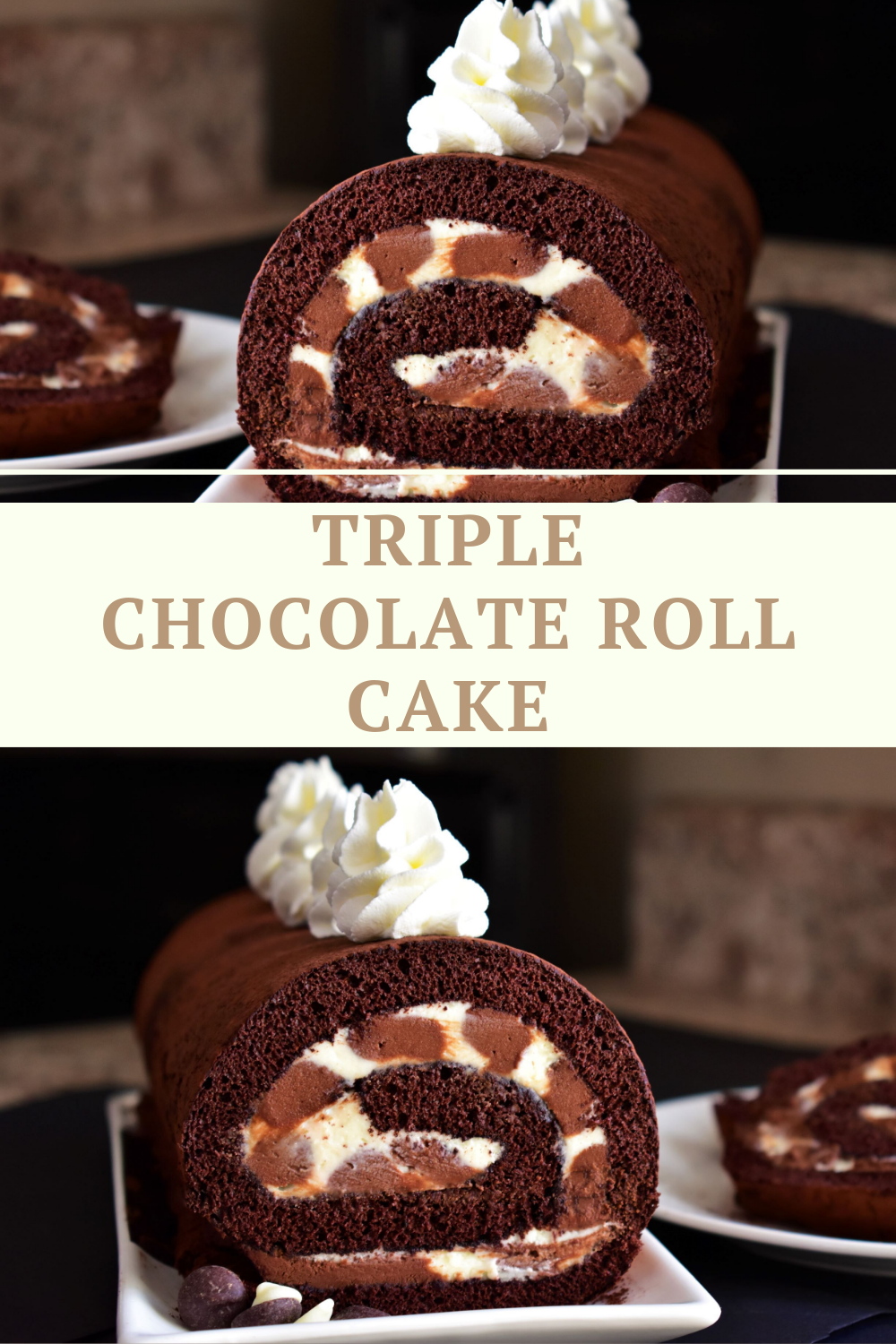 Triple Chocolate Roll Cake Recipe