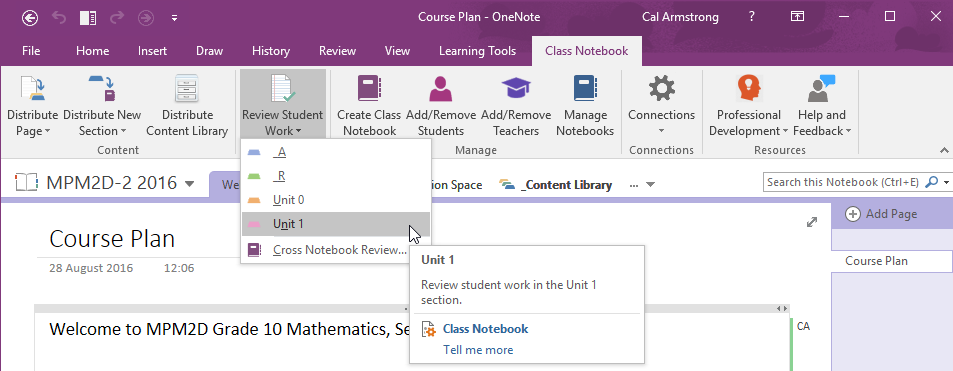 Facilitating Feedback in OneNote