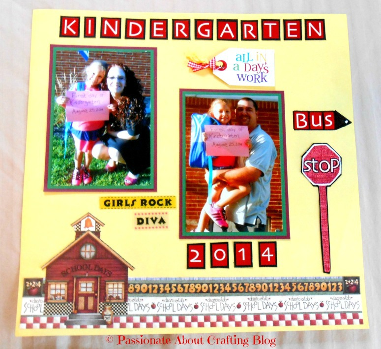 Passionate About Crafting : First Day of School Scrapbooking Layout Idea