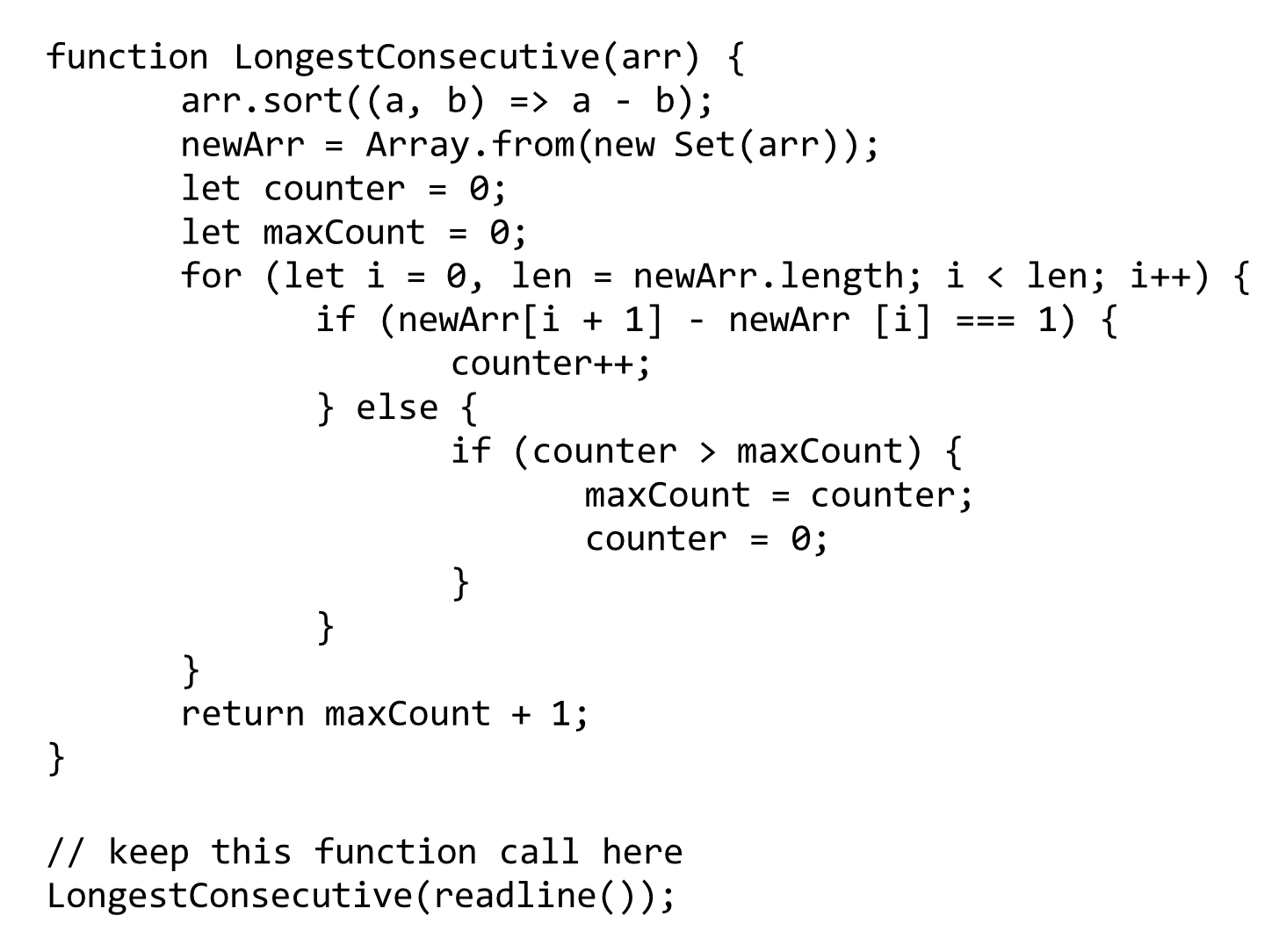 Longest Consecutive - COFPROG
