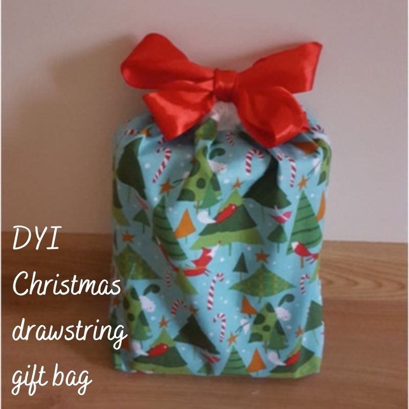 How to: Christmas drawstring gift bag |Keeping it Real