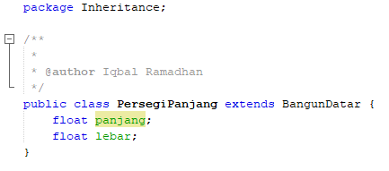 Pembelajaran: Inheritance