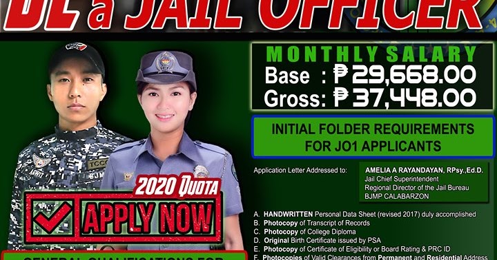 Civil Service Exam PH: BJMP 4A will accept JO1 Applicant Folders ...