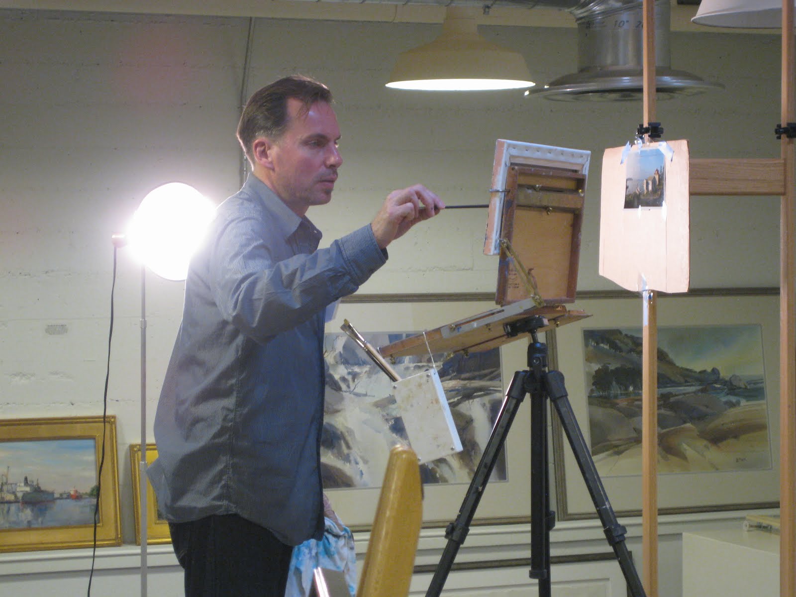 Plein Air Bob: Artist Tim Horn demo at Knowlton Gallery Exhibition