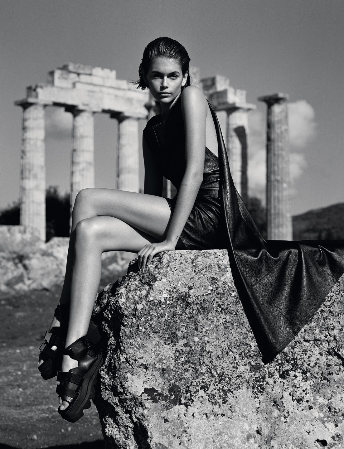 Kaia Gerber in British Vogue June 2020 by Alasdair McLellan