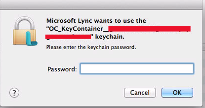 Microsoft lync keychain password pop-ups | ImpDossier