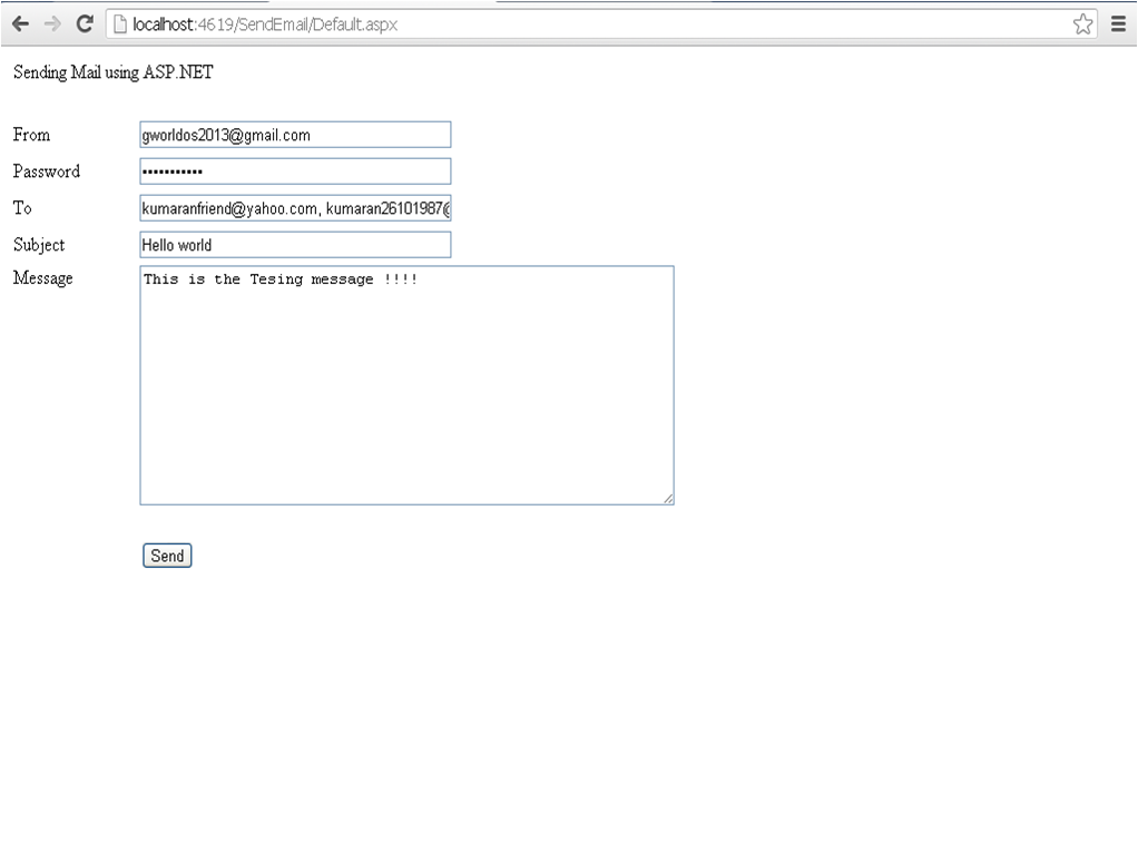 How to Send Email (Gmail) using ASP.NET C# SmtpClient?