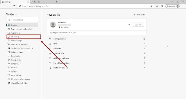 How to restore tabs from previous session in Microsoft Edge?
