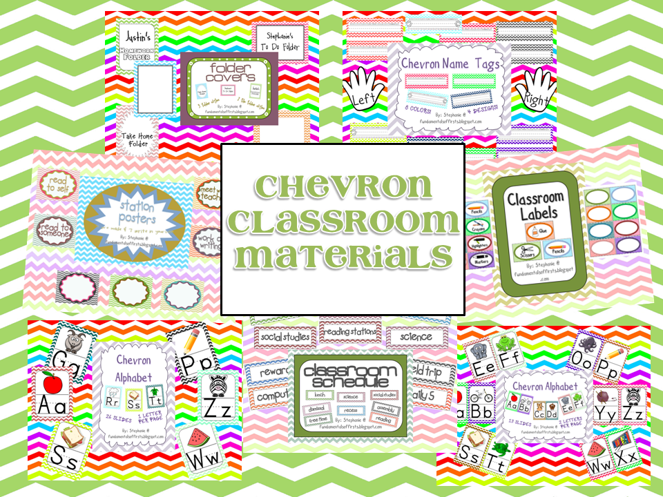 FUNdamentals Of Firsts: The Ultimate Chevron Classroom!