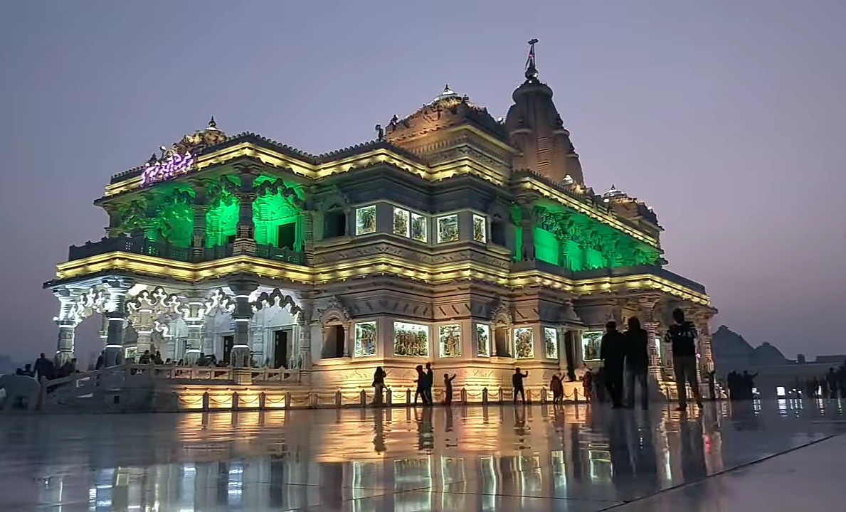 50 Best Prem Mandir Vrindavan Images, Prem Mandir Night View Photos.