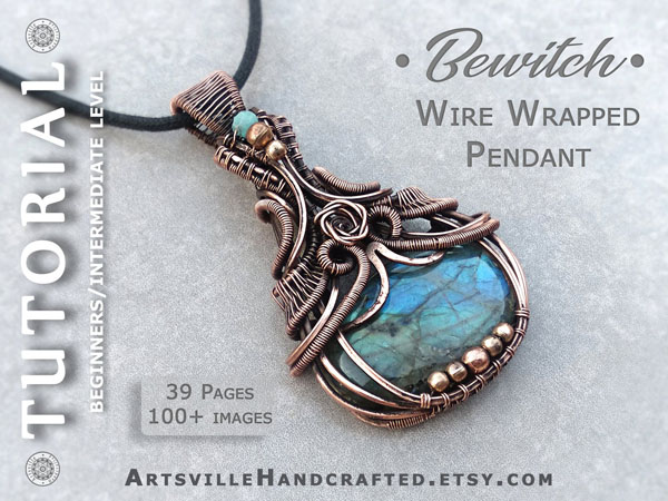 Copper Wire Wrapped Pendant Tutorials by ArtsvilleHandcrafted / The ...