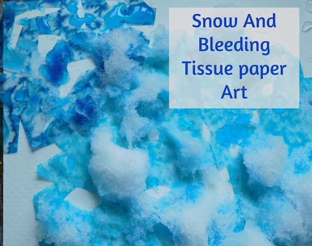 Snow and Tissue Paper Art
