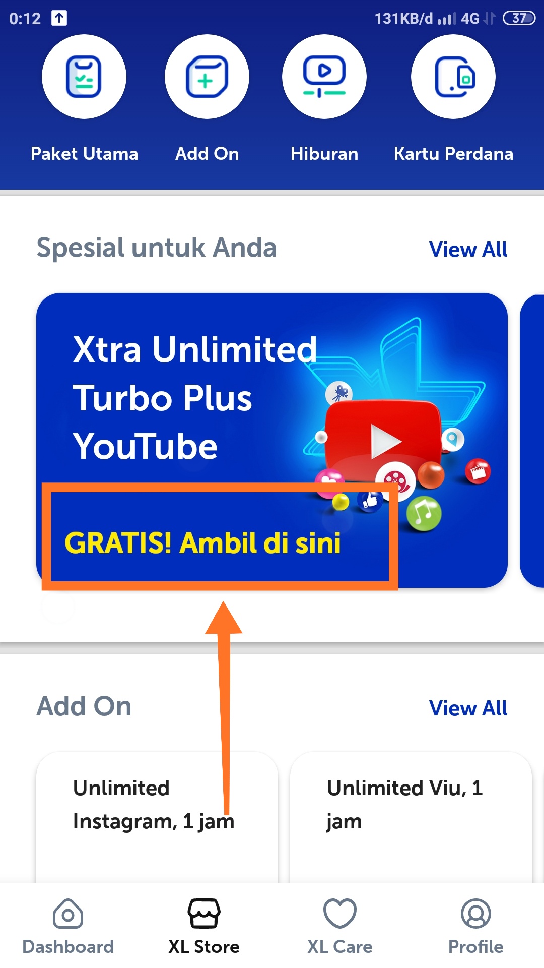 Cara Klaim Kuota Youtube Unlimited XL Gratis Dari Aplikasi MyXL