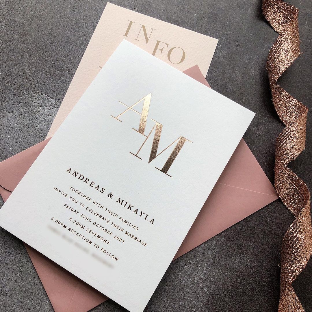 Modern Wedding Invitation cards | Melody Jacob