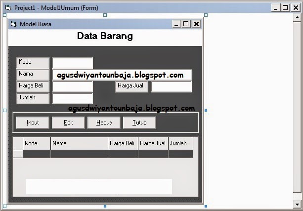 Membuat Form Data Barang Dengan Sederhana Pemrograman